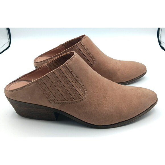 Frye | Shoes | Frye Mules Wn M Tan Rowen Gore Suede Leather Slip On ...